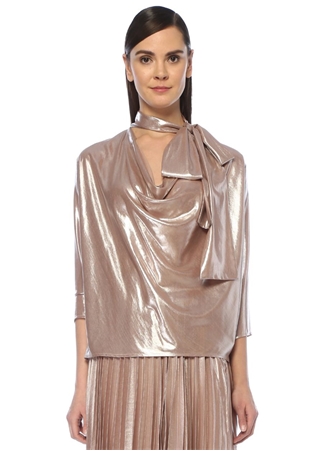 Beymen Collection Kadın Gold Yakası Degajeli Fular Detaylı Bluz Altın Rengi 36 Beymen Collection Kadın Gold Yakası Degajeli Fular Detaylı Bluz Altın Rengi 36