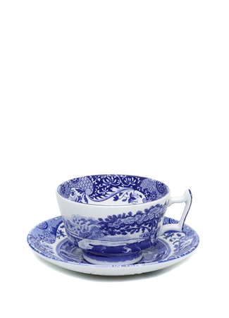 Spode Blue Italian Porselen Çay Fincanı Mavi
