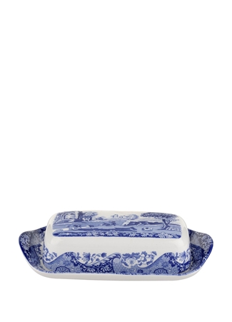 Spode Blue Italian Porselen Tereyağlık Mavi Spode Blue Italian Porselen Tereyağlık Mavi