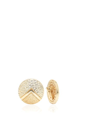 Bloom Jewelry Kadın Vera Yuvarlak Formlu Altın Rengi Kaplama Küpe EU Bloom Jewelry Kadın Vera Yuvarlak Formlu Altın Rengi Kaplama Küpe EU