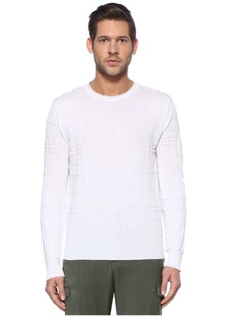 Canali Erkek Beyaz Dokulu Kazak 56 IT