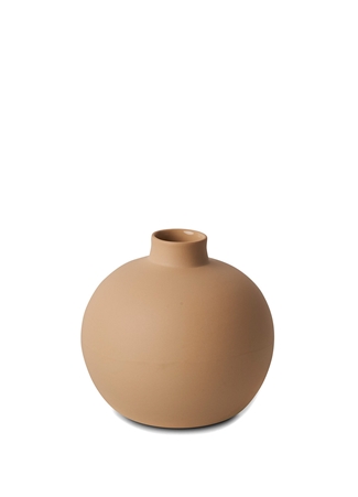 Esma Dereboy Bej Top Formlu El Yapımı Dekoratif Vazo