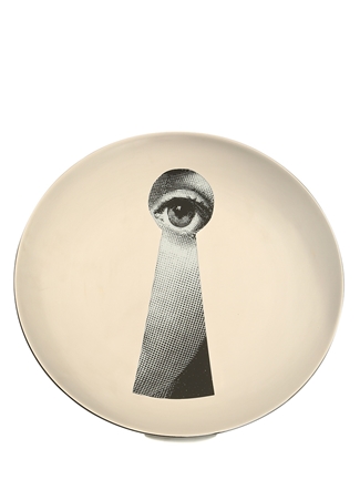 Fornasetti Tema E Variazioni 14 Porselen Dekoratif Tabak Siyah Fornasetti Tema E Variazioni 14 Porselen Dekoratif Tabak Siyah