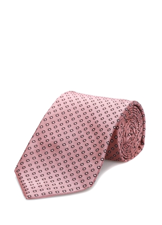 Isaia Erkek Pembe Geometrik Desenli İpek Kravat EU Isaia Erkek Pembe Geometrik Desenli İpek Kravat EU