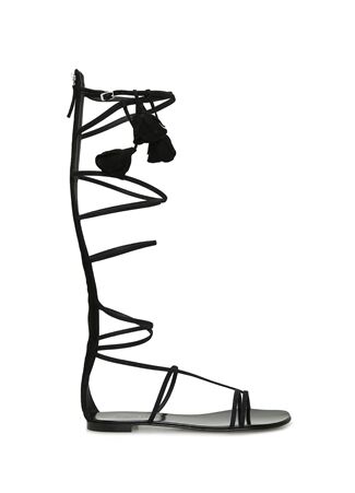 Giuseppe Zanotti Kadın Danse Du Feu Siyah Süet Sandalet 37 EU