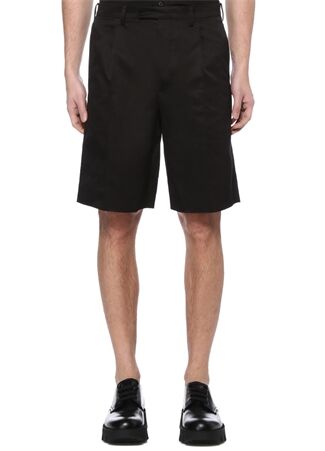 Prada Erkek Siyah Normal Bel Pilili Bermuda 46 IT