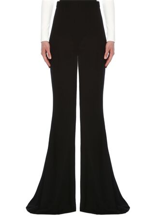 Balmain Kadın Siyah Yüksek Bel Bol Paça Pantolon 36 FR