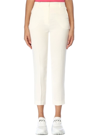 Emilio Pucci Kadın Beyaz Normal Bel Dar Paça Pantolon 40 IT Emilio Pucci Kadın Beyaz Normal Bel Dar Paça Pantolon 40 IT