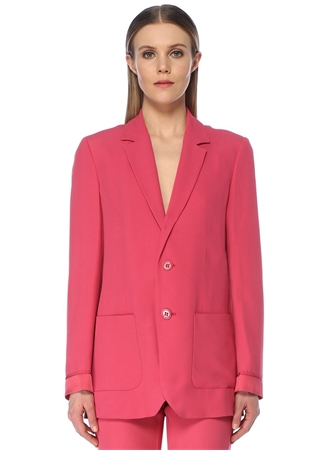 Red Valentino Kadın Şeftali Kelebek Yaka Blazer Pembe 44 IT