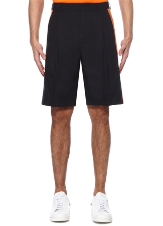Valentino Erkek Lacivert Yüksek Bel Renk Detaylı Bermuda 46 IT