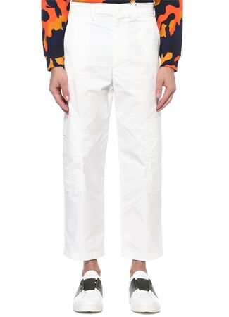 Valentino Erkek Beyaz Yüksek Bel Bol Paça Pantolon 46 IT