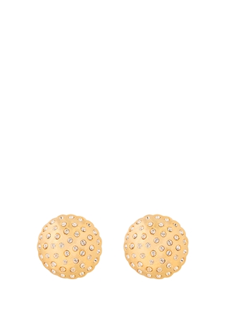 Ninon Kadın Atlas Small Altın Rengi Kaplama Küpe EU