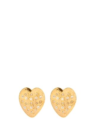 Ninon Kadın Cupid Heart Altın Rengi Kaplama Küpe EU Ninon Kadın Cupid Heart Altın Rengi Kaplama Küpe EU