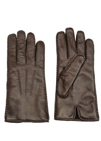 Mazzoleni Gloves Erkek Kahverengi Dekoratif Dikişli Deri Eldiven L EU Mazzoleni Gloves Erkek Kahverengi Dekoratif Dikişli Deri Eldiven L EU