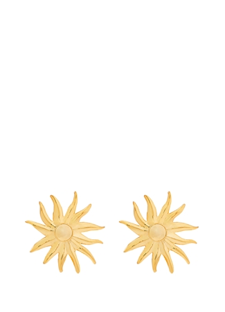 Ninon Kadın Mehry Sun Altın Rengi Kaplama Küpe EU Ninon Kadın Mehry Sun Altın Rengi Kaplama Küpe EU