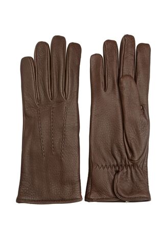 Mazzoleni Gloves Erkek Kahverengi Dekoratif Dikişli Kaşmir Eldiven L EU Mazzoleni Gloves Erkek Kahverengi Dekoratif Dikişli Kaşmir Eldiven L EU