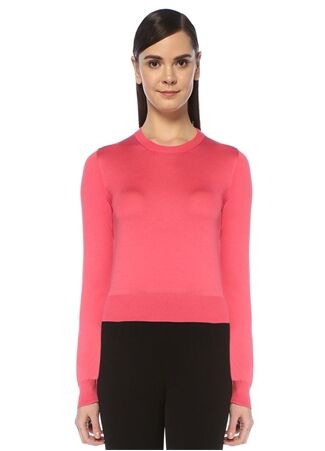 Dolce&Gabbana Kadın Pembe Bisiklet Yaka İpek Kazak 38 IT