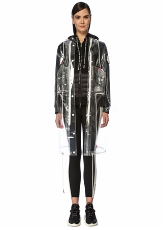 Moncler Kadın Acajou Kapüşonlu Büzgülü Yağmurluk Beyaz 0 US