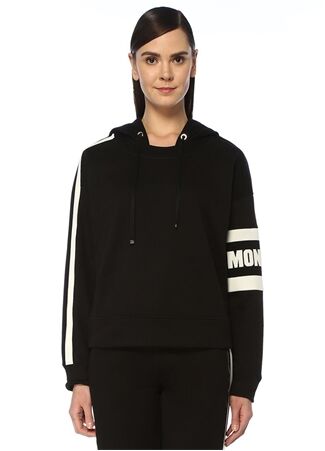 Moncler Kadın Siyah Kapüşonlu Sweatshirt S EU
