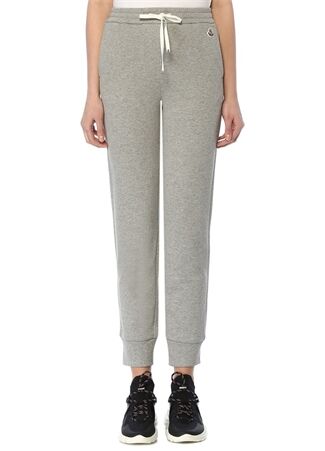 Moncler Kadın Gri Beli Bağcıklı Jarse Pantolon M EU