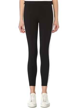 Moncler Kadın Siyah Beyaz Şeritli Tayt Lacivert L EU Moncler Kadın Siyah Beyaz Şeritli Tayt Lacivert L EU