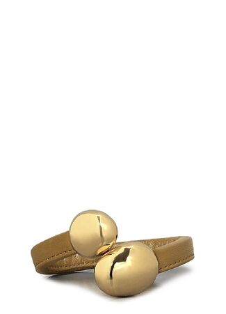 Bottega Veneta Kadın Gold Deri Bileklik Sarı EU