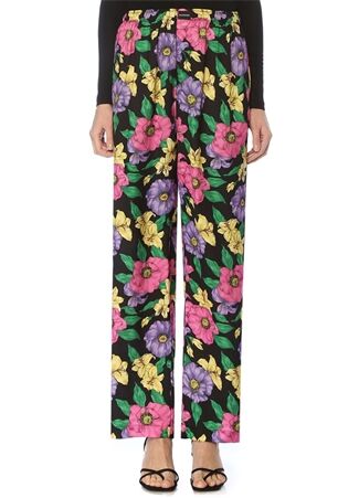 Balenciaga Kadın Siyah Çiçek Jakarlı Pantolon 40 FR
