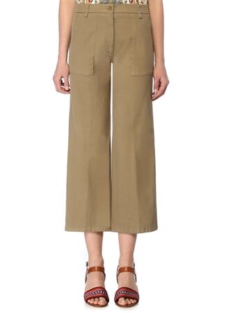 Etro Kadın Bej Crop Jean Pantolon Haki 40 IT