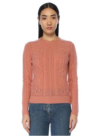 Etro Kadın Pembe Saç Örgü Yün Kazak 42 IT