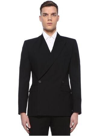 Givenchy Erkek Siyah Kırlangıç Yaka Yün Ceket 50 IT