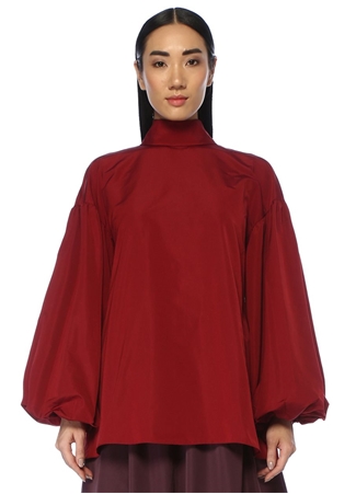 Valentino Kadın Kırmızı Sırtı Fiyonk Detaylı Balon Kol Bluz 38 It Valentino Kadın Kırmızı Sırtı Fiyonk Detaylı Balon Kol Bluz 38 It