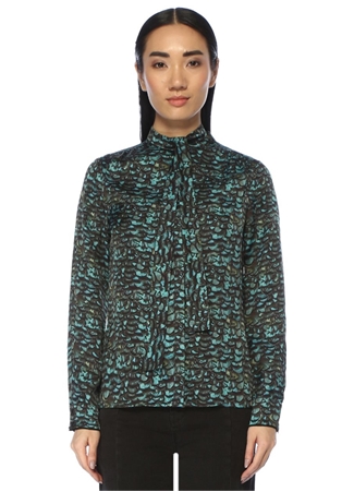 Allsaints Kadın Toni Yeşil Yakası Bağcıklı Desenli Gömlek 8 US Allsaints Kadın Toni Yeşil Yakası Bağcıklı Desenli Gömlek 8 US