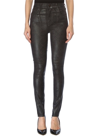 J Brand Kadın Maria Yılan Derisi Desenli Skinny Jean Pantolon Yeşil 26 US J Brand Kadın Maria Yılan Derisi Desenli Skinny Jean Pantolon Yeşil 26 US