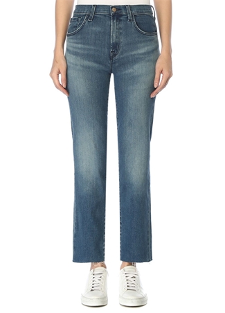J Brand Kadın Adele Normal Bel Boru Paça Jean Pantolon Mavi 25 US J Brand Kadın Adele Normal Bel Boru Paça Jean Pantolon Mavi 25 US
