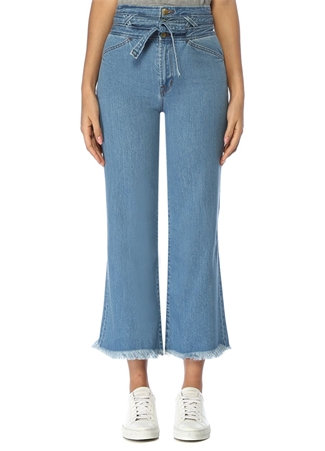 J Brand Kadın Sukey Beli Kuşaklı Crop Straight Jean Pantolon Mavi 26 US J Brand Kadın Sukey Beli Kuşaklı Crop Straight Jean Pantolon Mavi 26 US