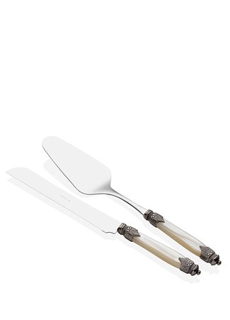 Rivadossi Arianna 2li Kemik Pasta Servis Seti Bej Rivadossi Arianna 2li Kemik Pasta Servis Seti Bej