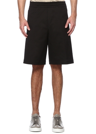 Neil Barrett Erkek Siyah Beli Kordonlu Bermuda 48 IT