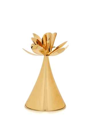 Accract Gold Geometrik Formlu Gümüş Rengi Kaplama Şamdan Gri Accract Gold Geometrik Formlu Gümüş Rengi Kaplama Şamdan Gri