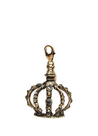 Alcozer & J Kadın Gold Taç Formlu Kolye Ucu Altın Rengi EU