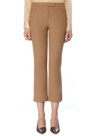 Theory Kadın Kamel Normal Bel Crop Pantolon Kahverengi 0 US
