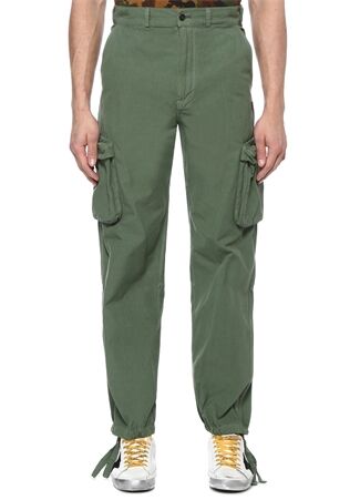 Off-White Erkek Haki Yüksek Bel Jogger Kargo Pantolon 32 US