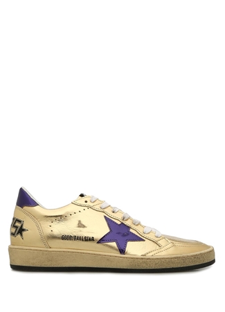 Golden Goose Kadın Ball Star Gold Eskitme Detaylı Deri Sneaker Altın Rengi 38 EU