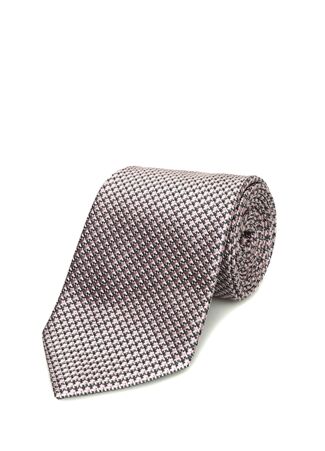 Zegna Erkek Lila Mikro Desenli İpek Kravat EU