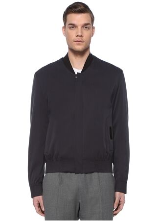 Zegna Erkek Antrasit Dik Yaka Bomber Mont Gri 54 IT