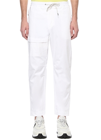 Z Zegna Erkek Beyaz Beli Kordonlu Boru Paça Spor Pantolon 50 IT