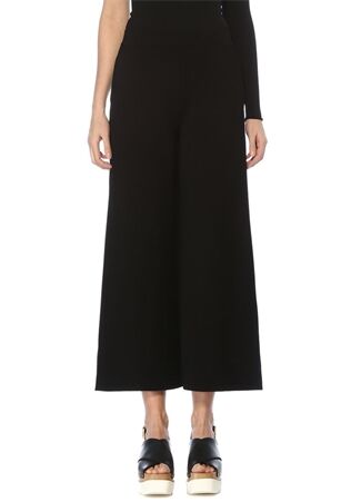 Stella McCartney Kadın Siyah Yüksek Bel Bol Paça Pantolon 40 IT
