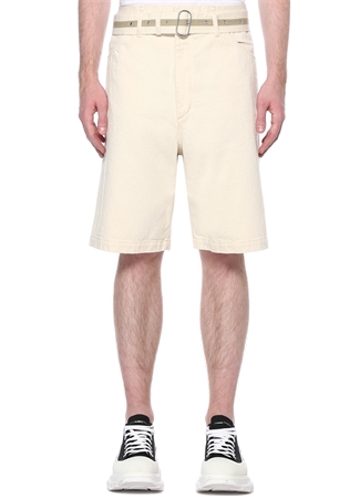 Jil Sander Erkek Beyaz Yüksek Bel Şort 3 US