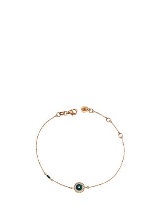 Melis Göral Kadın Mavi Mine Yuvarlak Göz Taşlı Altın Rengi Bileklik Pembe EU Melis Göral Kadın Mavi Mine Yuvarlak Göz Taşlı Altın Rengi Bileklik Pembe EU