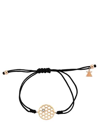 Bee Goddess Kadın Honeycomb Altın Rengi Bileklik Pembe EU