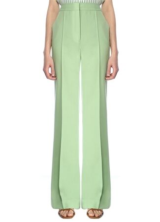 Victoria by Beckham Kadın Yeşil Yüksek Bel Bol Paça Pantolon 8 US